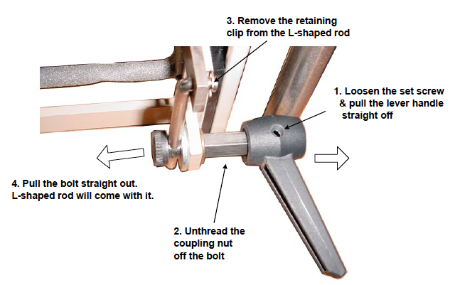 Replacing the tray tilt bolt – Hill Laboratories